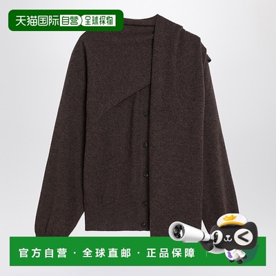 香港直邮Salvatore Ferragamo 菲拉格慕 女士 土褐色混杂羊绒针织