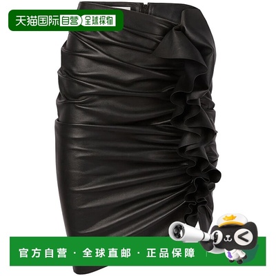 香港直邮Nina Ricci 莲娜丽姿 女士 皮革半身裙 24AUJU016LB0072