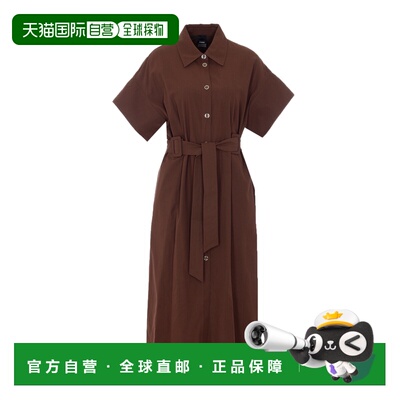 香港直邮PINKO 女士连衣裙 106309A2ERL78 SS2026 棕色 ALESHA