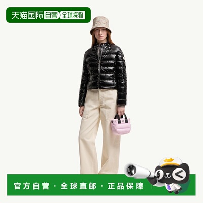 自营欧洲直邮Moncler盟可睐 Papillon女士黑色尼龙短款羽绒服