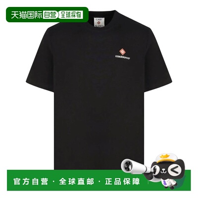 CASABLANCA 男士T恤 MAW26JTS00103BLACKJERSEY 【付后1h可退】