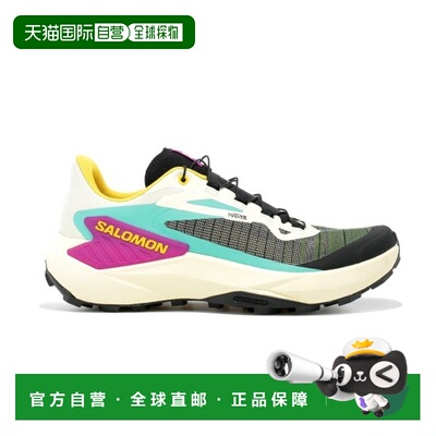 自营欧洲直邮SALOMON GENESIS男士黄色/黑色/粉紫色织物缓震跑鞋