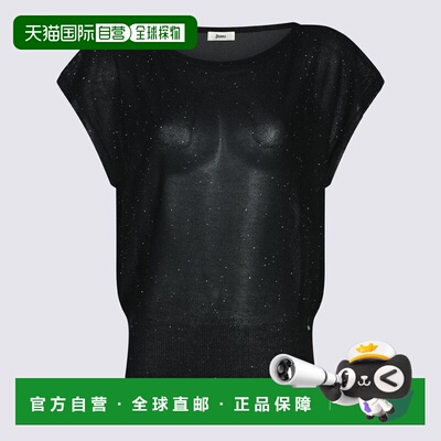 1h可退 香港直邮Herno 女士 黑色毛线衫 MG000226D76089 black黑