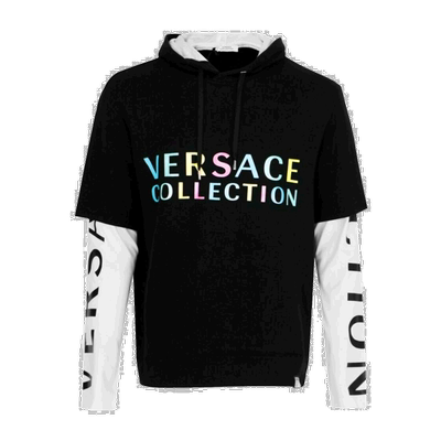 香港直邮Versace 徽标连帽长袖T恤 V800886VJ00358V2005范思哲