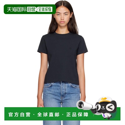 1h可退 香港直邮ANINE BING 女士 黑色 Shelley T恤 A0812680BLK2
