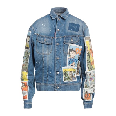 1h可退 香港直邮Dsquared2 二次方 男士 牛仔布夹克 blue蓝色 舒