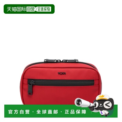 自营欧洲直邮Tumi途明 Travel Accessory女士红色聚氨酯拉链开合