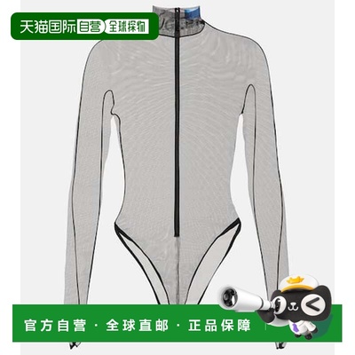 1h可退 香港直邮Tom Ford 汤姆 福特 女士 网纱连体衣 black黑色