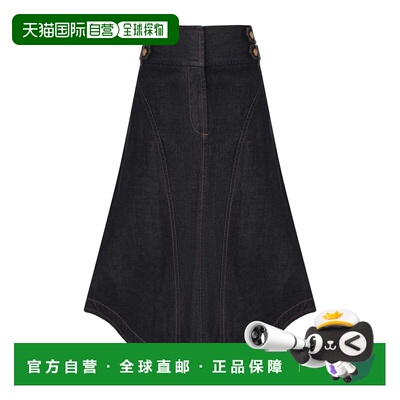 Zimmermann 牛仔工装中长裙 7250SC26R半身裙a字裙