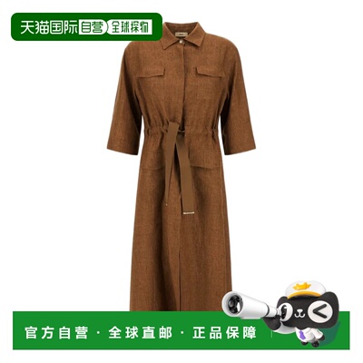 香港直邮HERNO 女士连衣裙 AB000072D17105Z2240 SS2026 棕色