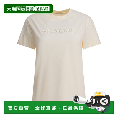1h可退 香港直邮Moncler 盟可睐 女士 棉质带LogoT恤 8C0001289AU