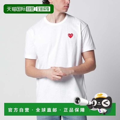 香港直邮comme des garcons 川久保玲 男士 白色棉质T恤 AXT10805
