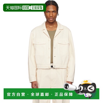 1h可退 香港直邮Lemaire 男士 灰白色卡车司机牛仔夹克 OW1142LD1