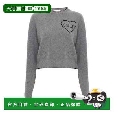 香港直邮Chloe 短款羊毛针织logo毛衣 CH26SMP39710