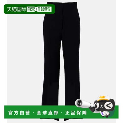 香港直邮KHAITE 女士 Rae crêpe 高腰喇叭长裤 black黑色 舒适时