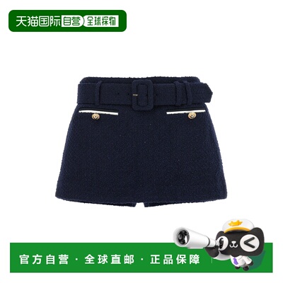 香港直邮Self-Portrait 女士 毛圈羊毛裤裙 PF25034PBLBLUE裙裤