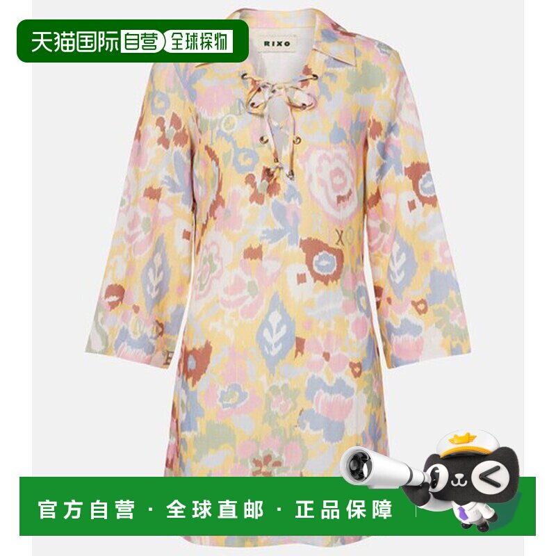 香港直邮RIXO 女士 Lucien 印花迷你连衣裙 colorful花色 舒适时