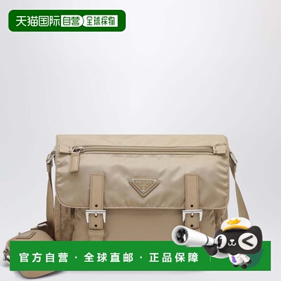 香港直邮Prada 普拉达 女士 Re-Nylon 中号驼色斜挎包 1BD953B1MR