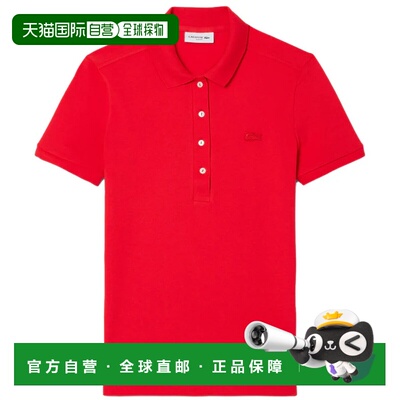 香港直邮LACOSTE 女士衬衫 PF5462ROSSO CO 红色 【付后1h可退】