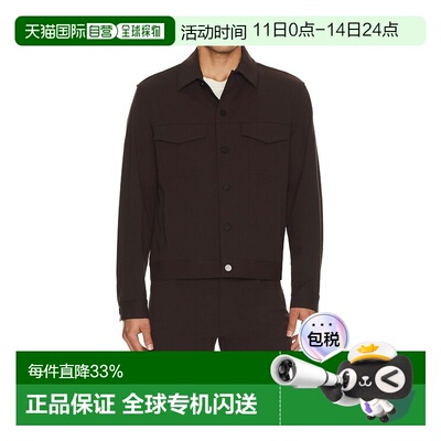 1h可退 香港直邮THEORY 希尔瑞 男士 Neoteric 斜纹布河流夹克 M0