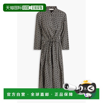 1h可退 香港直邮Tory Burch 托里 伯奇 女士 印花棉质府绸长款衬