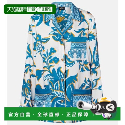 香港直邮Etro 艾特罗 女士 crêpe-de-chine 印花衫女装上衣