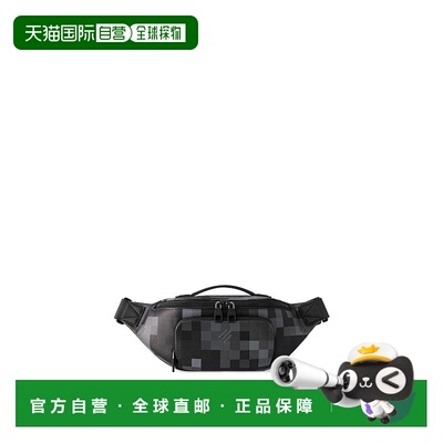 自营欧洲直邮LV/路易威登 ceinture Rush男士黑色帆布腰包
