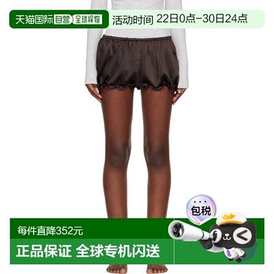 1h可退 香港直邮SKIMS 女士 棕色 Lightweight Satin Bloomer 短