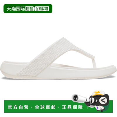 自营欧洲直邮Crocs卡骆驰 Getaway女士镶钻粉笔白凉鞋人字拖