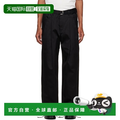 香港直邮Sacai 男士 黑色 Cotton Chino 长裤 2604032M001
