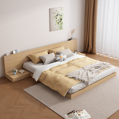 榻榻米床1.8米单双人落地床loft复式公寓租房实木颗粒板床佛山厂