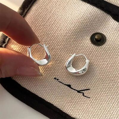 925 Sterling Silver Earrings for Women Ear Hoop Versatile Sw