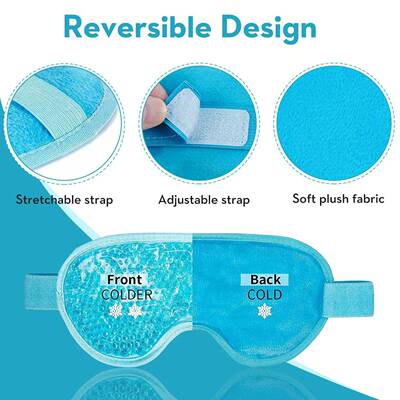 Cooling Eye Mask with Gel Bead Reusable Cold Compress Ice Pa
