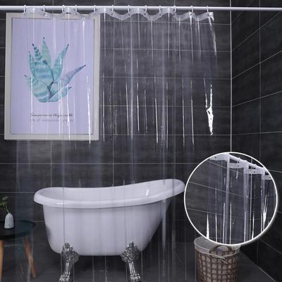 Shower Curtain Transparent Bath Waterproof White Plastic浴帘
