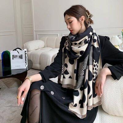Winter Women's Scarf Luxury Design Double sided Cashmere Fee