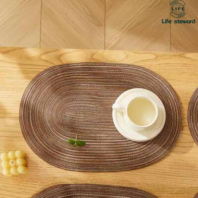 Oval Rop Cotton Braided Table Place Mats Braided Coaster