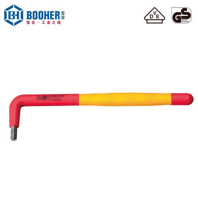 宝合（BOOHER)绝缘内六角扳手双色VDE电工绝缘L型扳手4mmBH023400