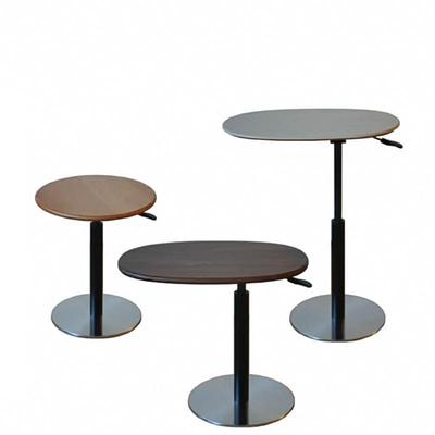 木约 升降边几 黑胡桃木椭圆沙发茶几床头实木置物角几阳台小桌子