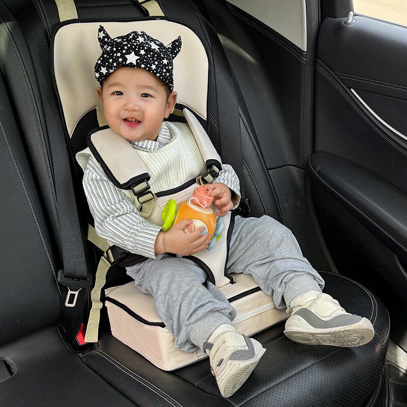 热销车载儿童便携式汽车坐垫电动车汽车通用简Q易宝宝婴儿车用安