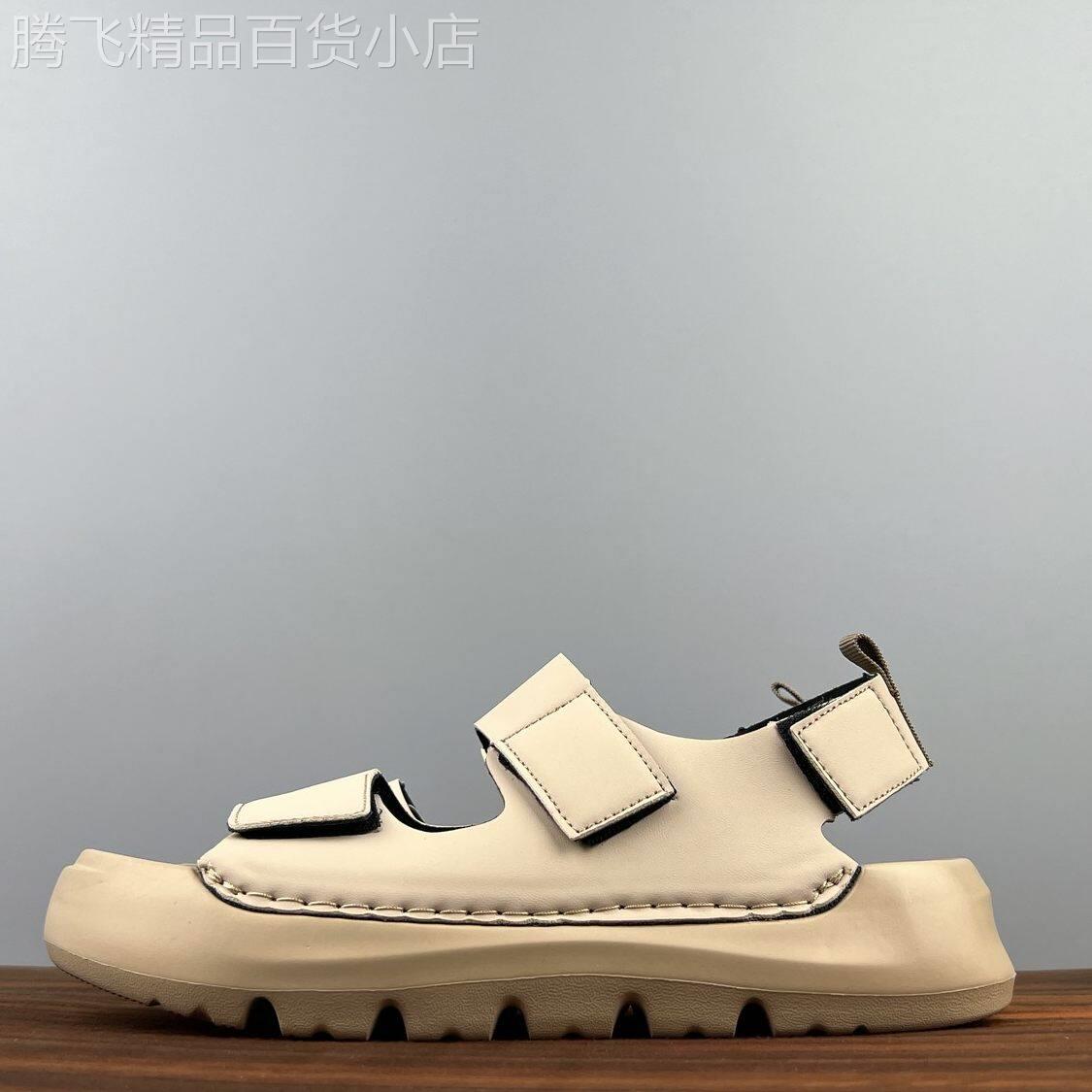高级休闲大尺码复古轻便露趾凉鞋男夏季新款防滑厚底缝线运动沙滩