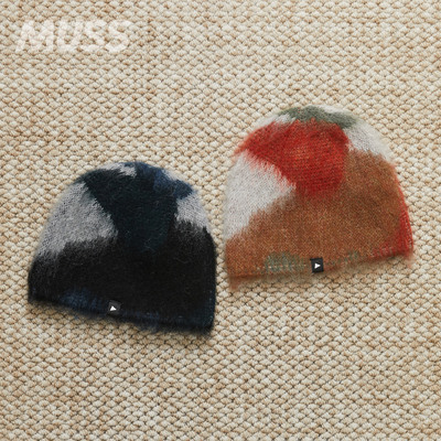 ANDWANDER马海毛拼色保暖冷帽
