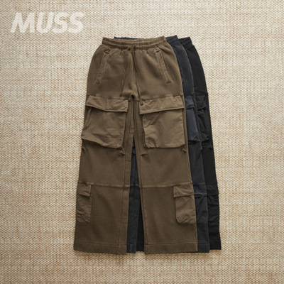 ENTIRE酵素水洗多袋工装卫裤