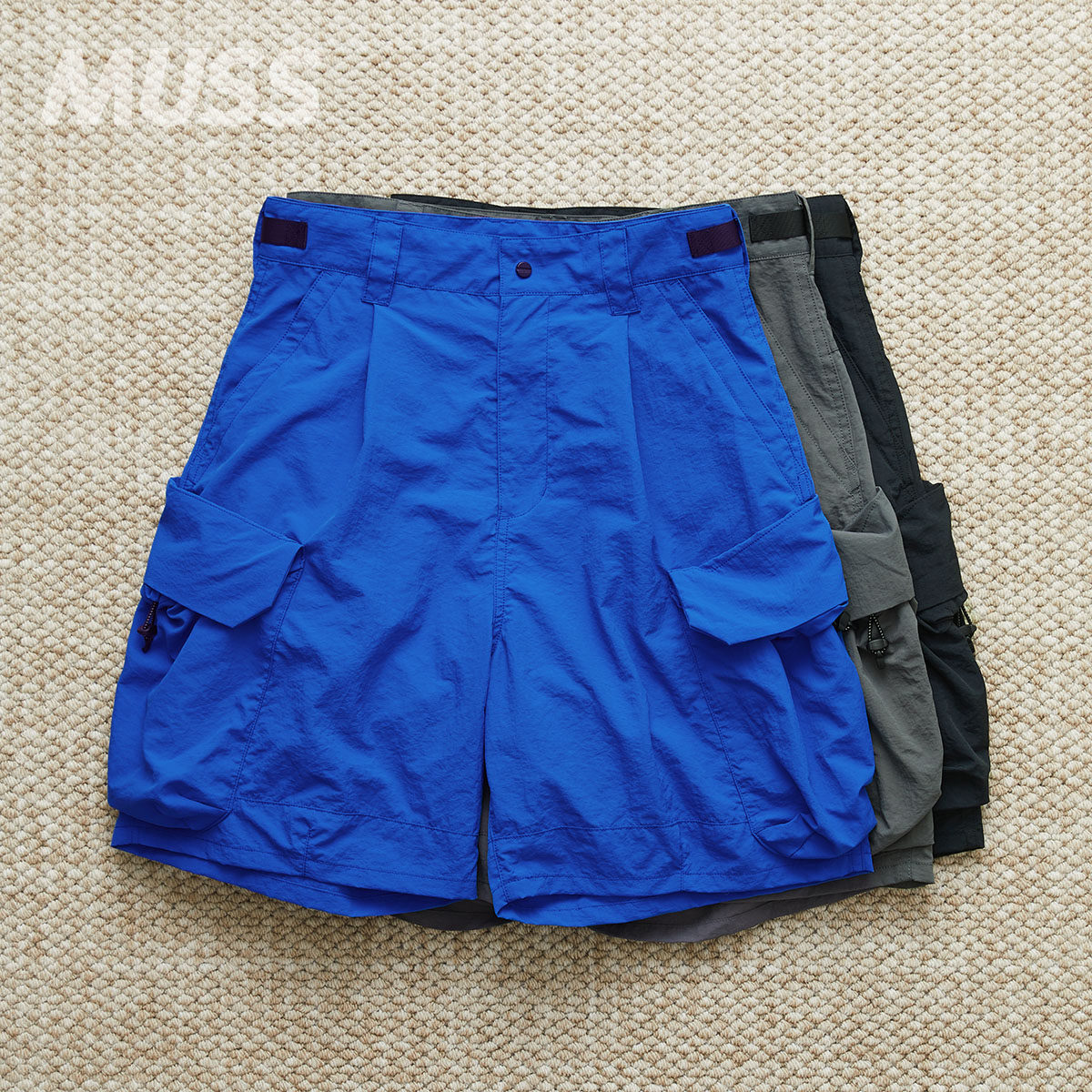 现货MEANSWHILE LUGGAGE SHORTS 机能户外防撕裂尼龙工装短裤25SS