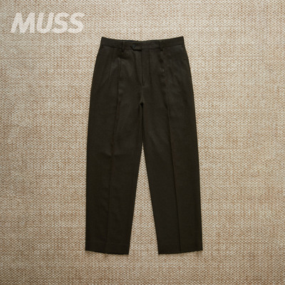 AURALEE日产幼驼毛法兰绒休闲裤