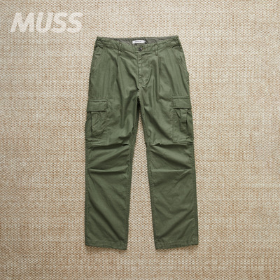 现货 NONNATIVE TROOPER 6P TROUSERS日产棉缎做旧打褶工装裤25AW