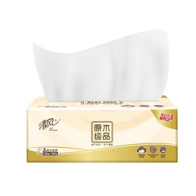 清风抽纸原木纯品抽纸 3层100抽*1包 88vip