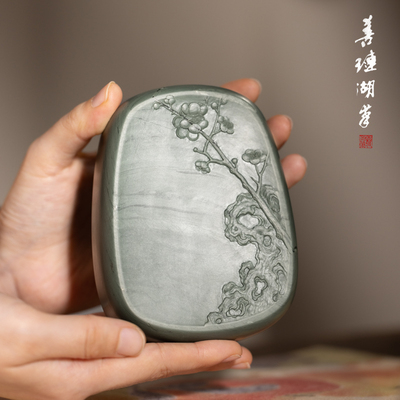 善琏湖笔大师亲制孤品洮河砚送礼