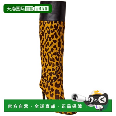 自营Roger Vivier Haircalf & Leather Knee-High Boot - brown