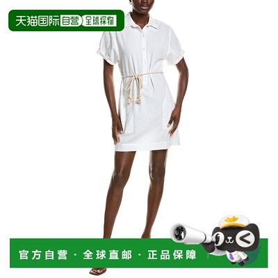 自营Lilla P Half Placket Shirtdress - white 美国奥莱直发