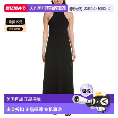 自营susana monaco Racer Tank Long Dress - black 美国奥莱直发